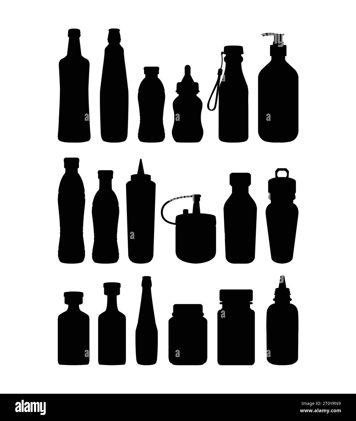 bottle and glass black shadow silhouette Stock Vector Image & Art - Alamy