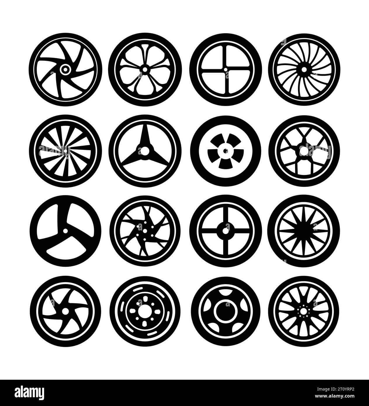 wheel rim style silhouette illustration Stock Vector Image & Art - Alamy