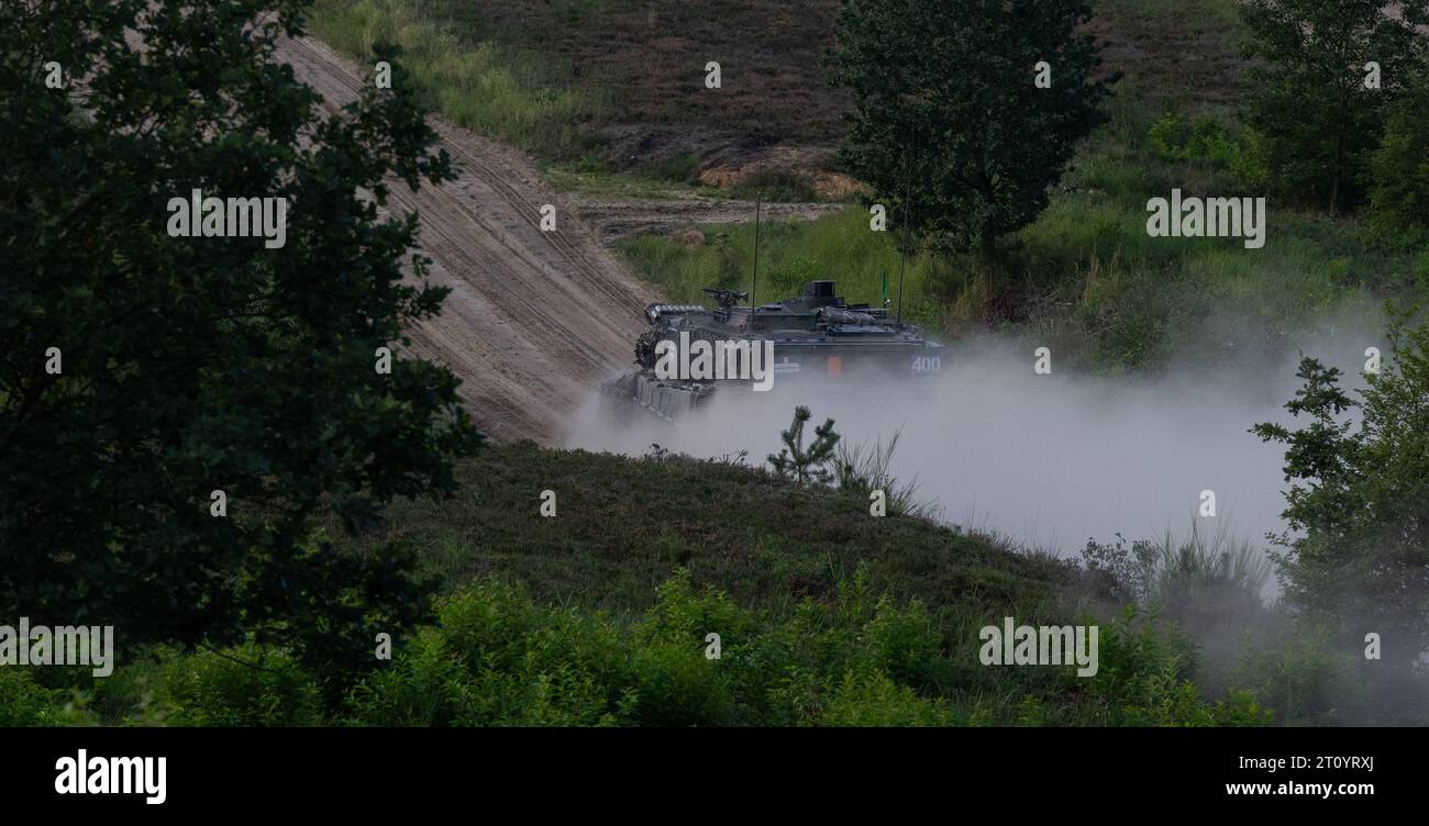 Bergen, Germany. 28th Sep, 2023. A Bundeswehr main battle tank of the ...