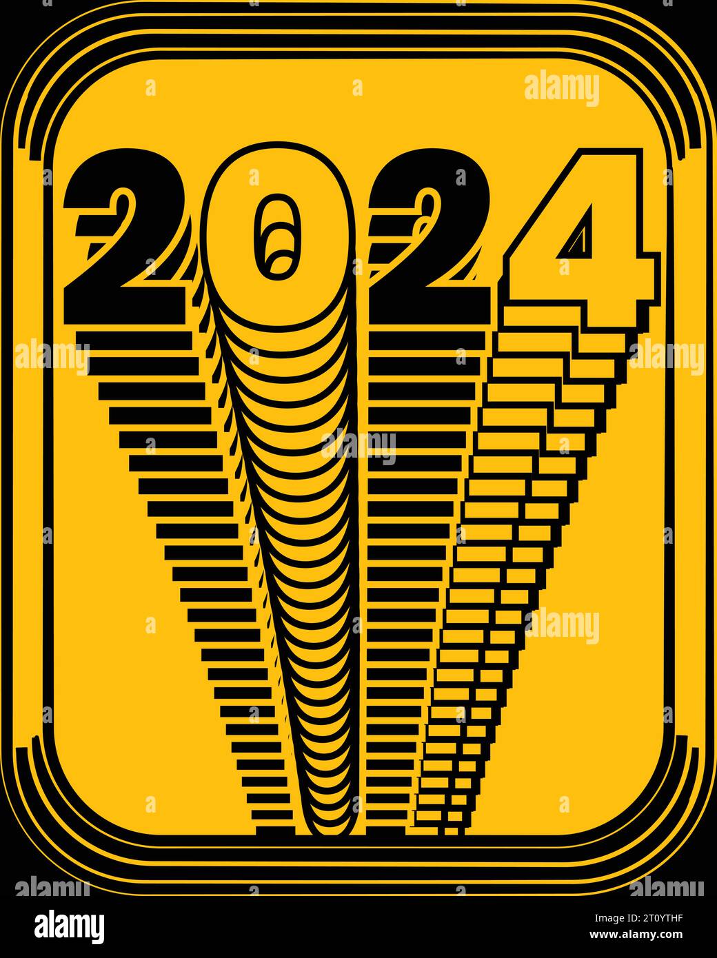 2024 digits Stock Vector Images - Alamy