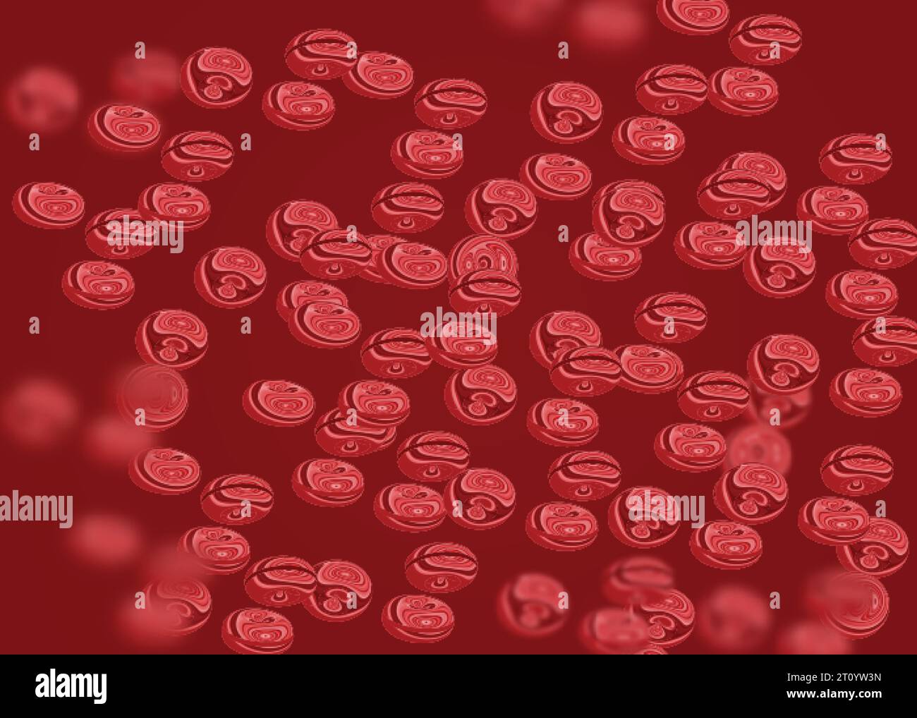 medicine concept composition illustration of red blood cells floating with abundant copy spacein ...