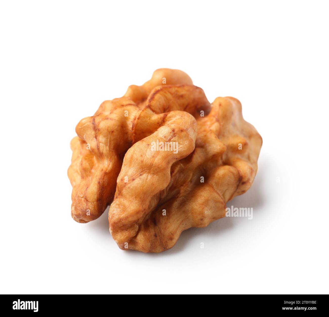 Shelled walnut on white background Stock Photo - Alamy