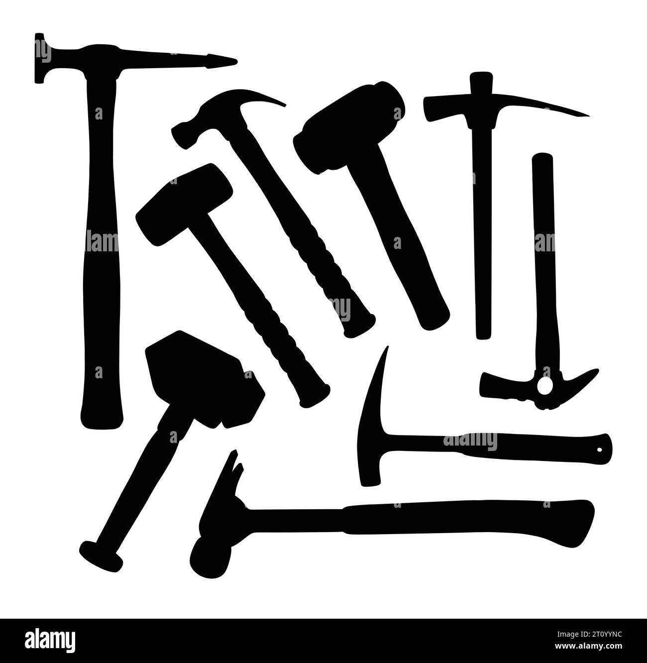 Hammer carpentry tool collection hi-res stock photography and images - Alamy