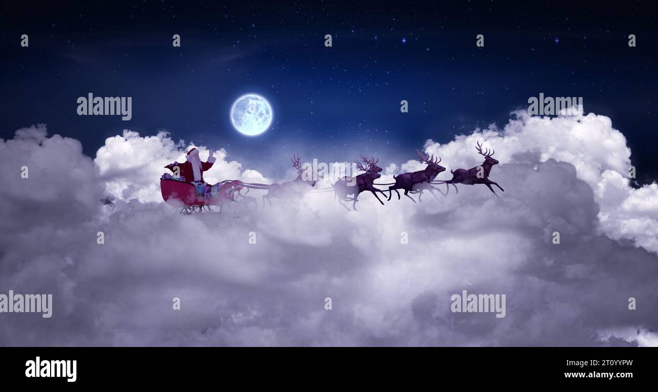 Animation full moon santa in hi-res stock photography and images - Alamy