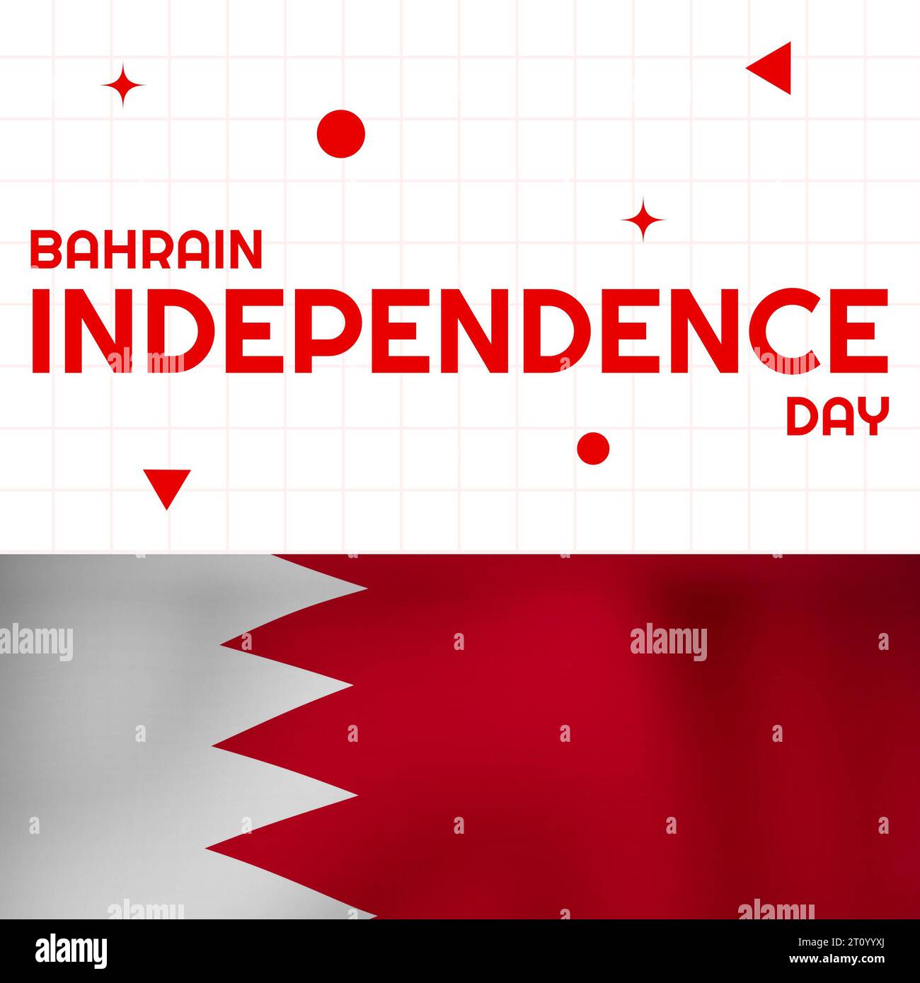 Illustration of bahrain independence day and bahrain flag on grid ...