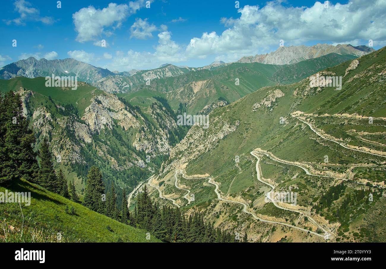 Moldo-Ashuu pass district of Son-Kul Region in western Kyrgyzstan Stock ...
