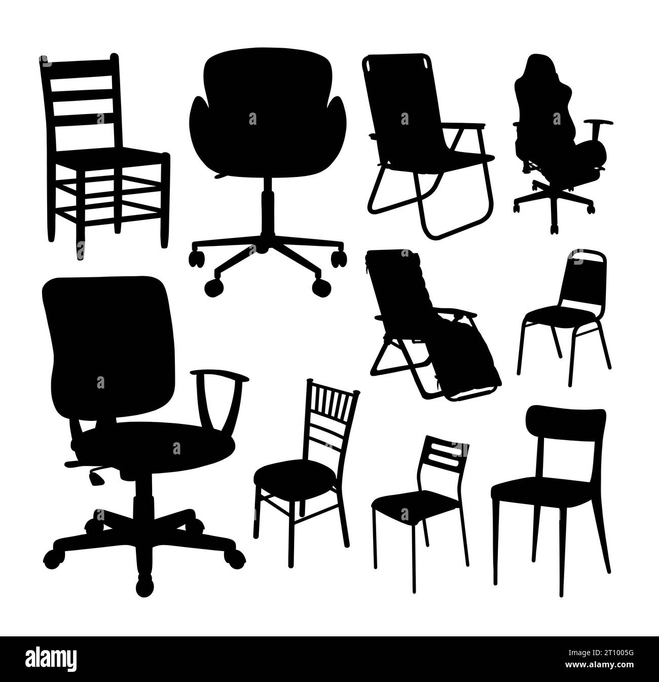 chair wood and metal object silhouette Stock Vector Image & Art - Alamy