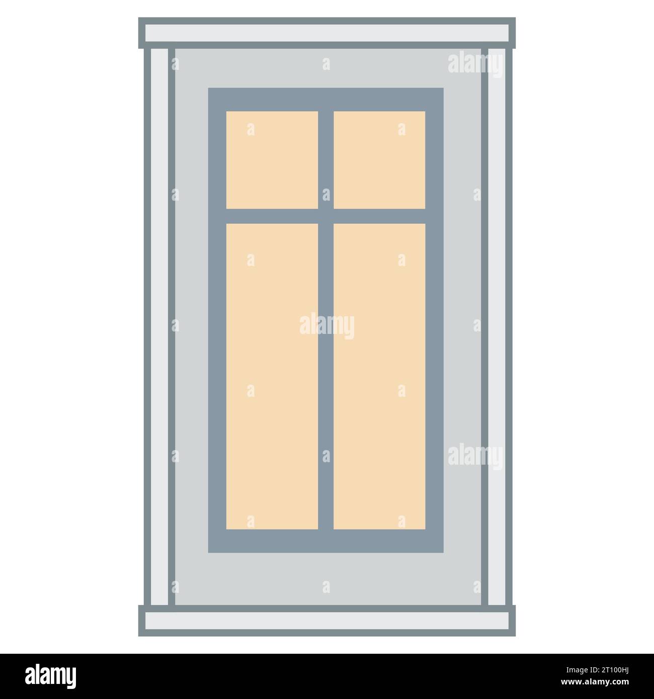 Rectangular colored window for home isolated on white background ...