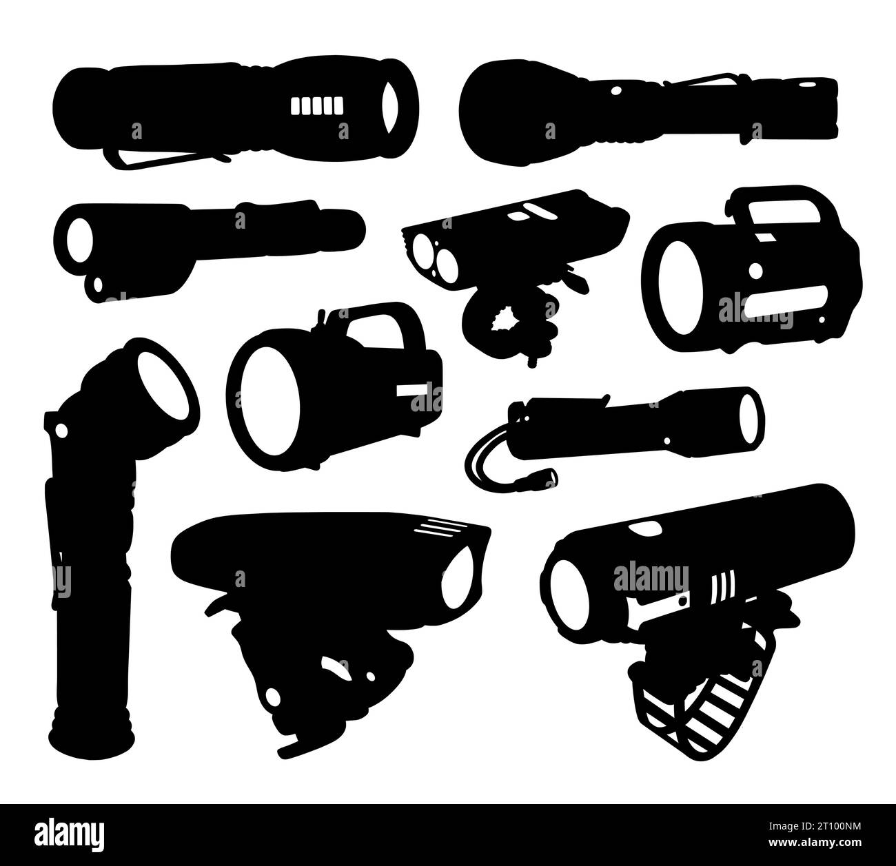 flashlight equipment tool silhouette Stock Vector Image & Art - Alamy