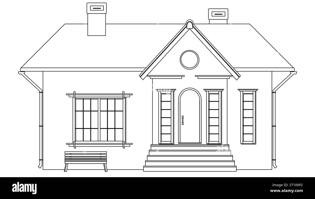 Simple Drawing Of One Story Houses Charming One Story Farmhouse Style