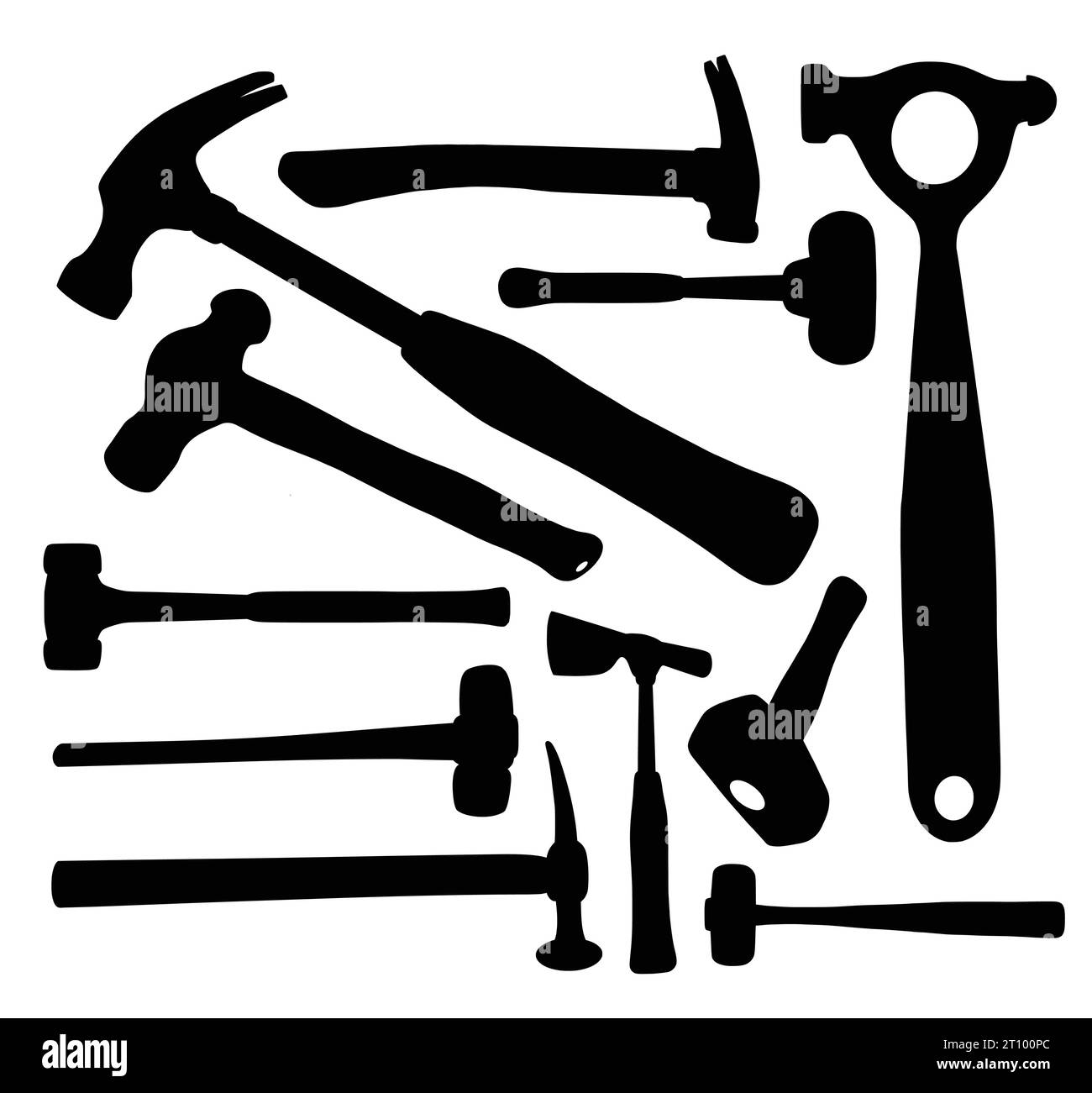 hammer tool and equipment silhouette Stock Vector Image & Art - Alamy
