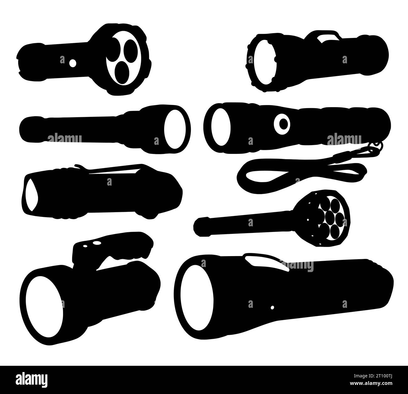 flashlight equipment tool silhouette Stock Vector Image & Art - Alamy