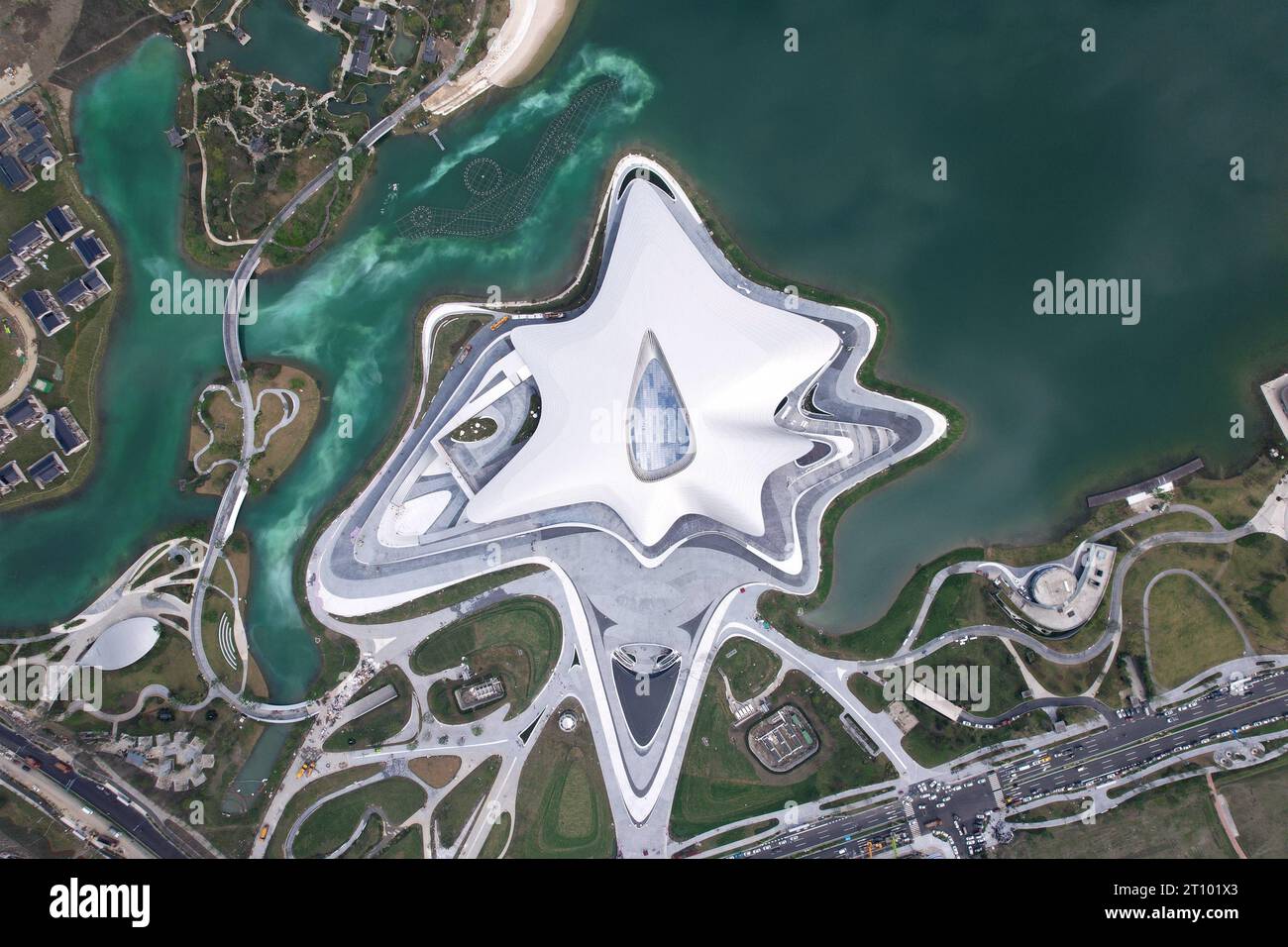 Aerial photo shows Chengdu Science Museum in Chengdu City, southwest ...
