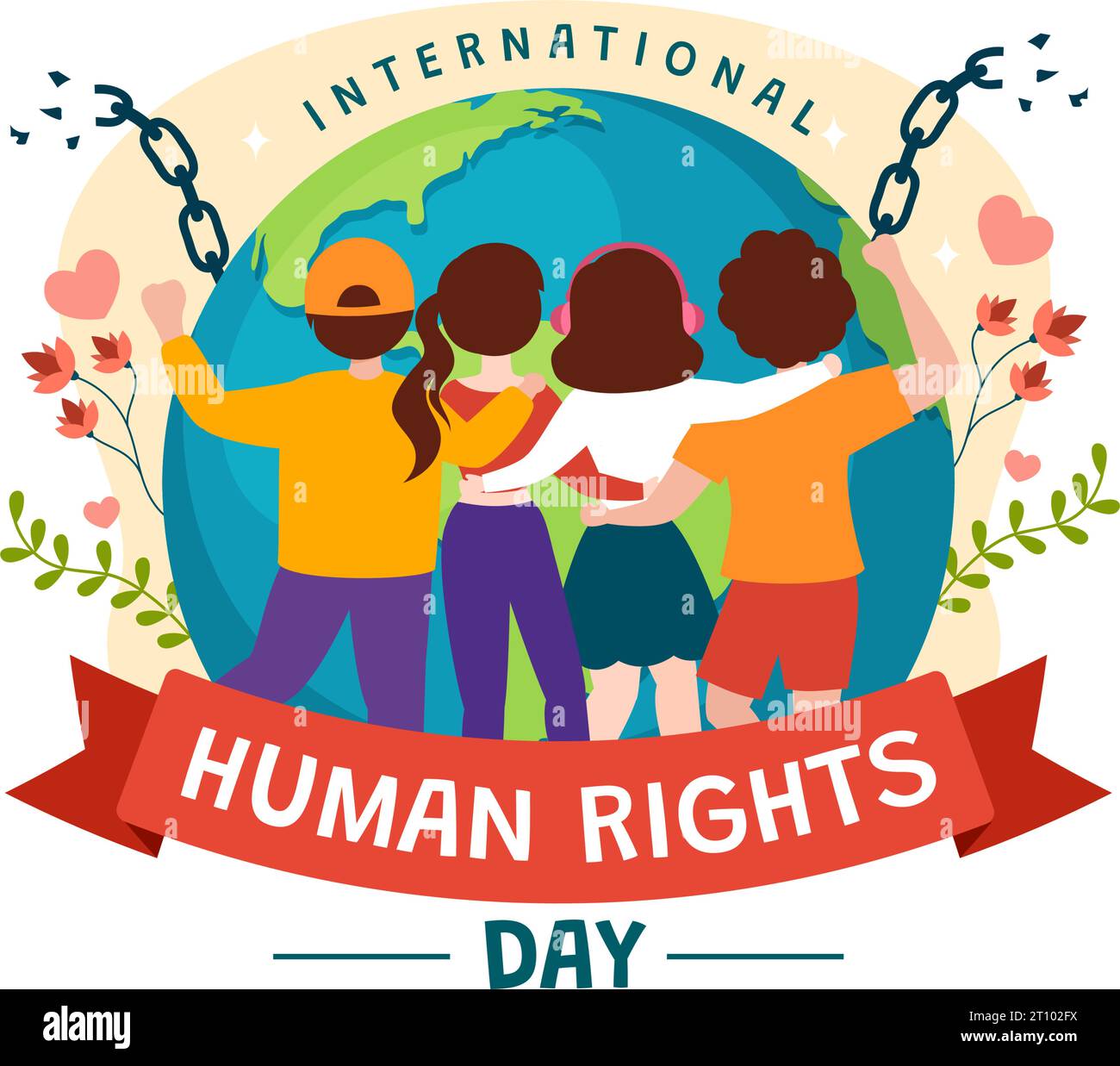 International Human Rights Day Vector Illustration on 10 December with ...