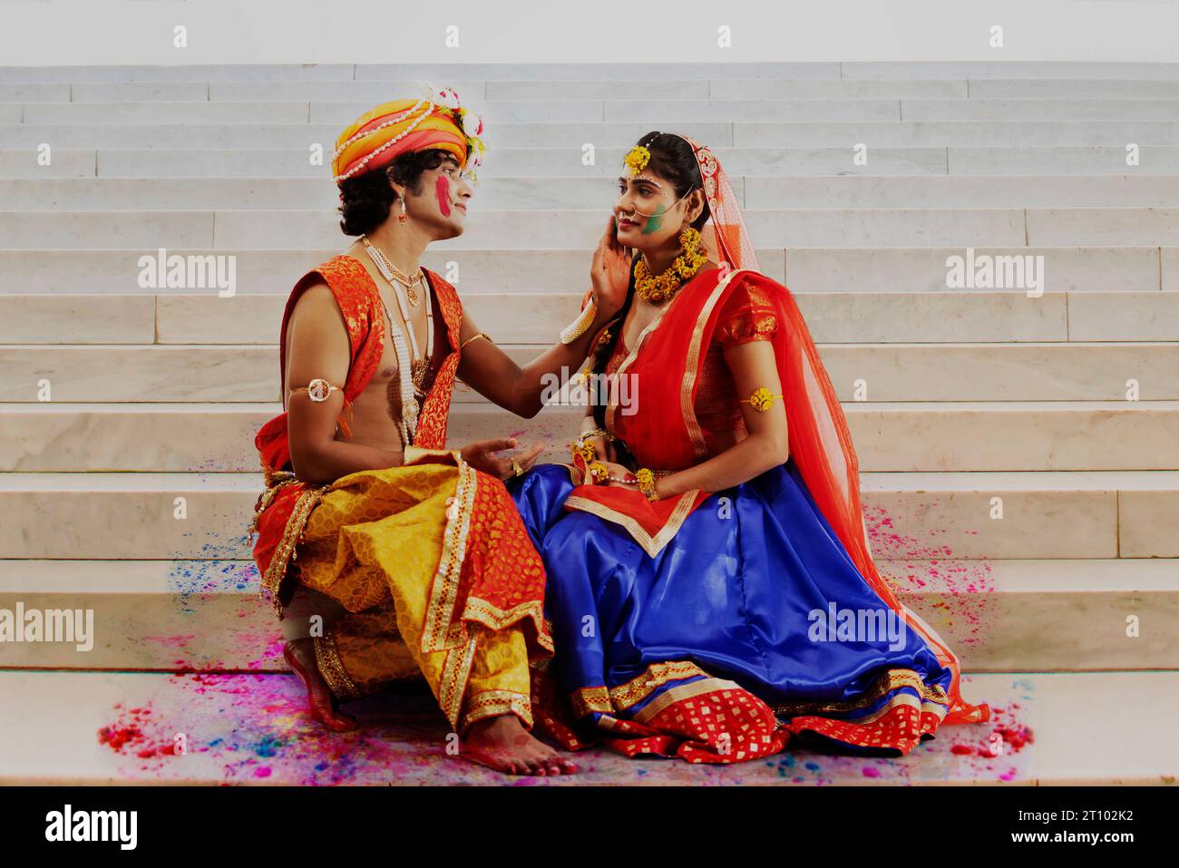 Lord krishna holi hi-res stock photography and images - Alamy