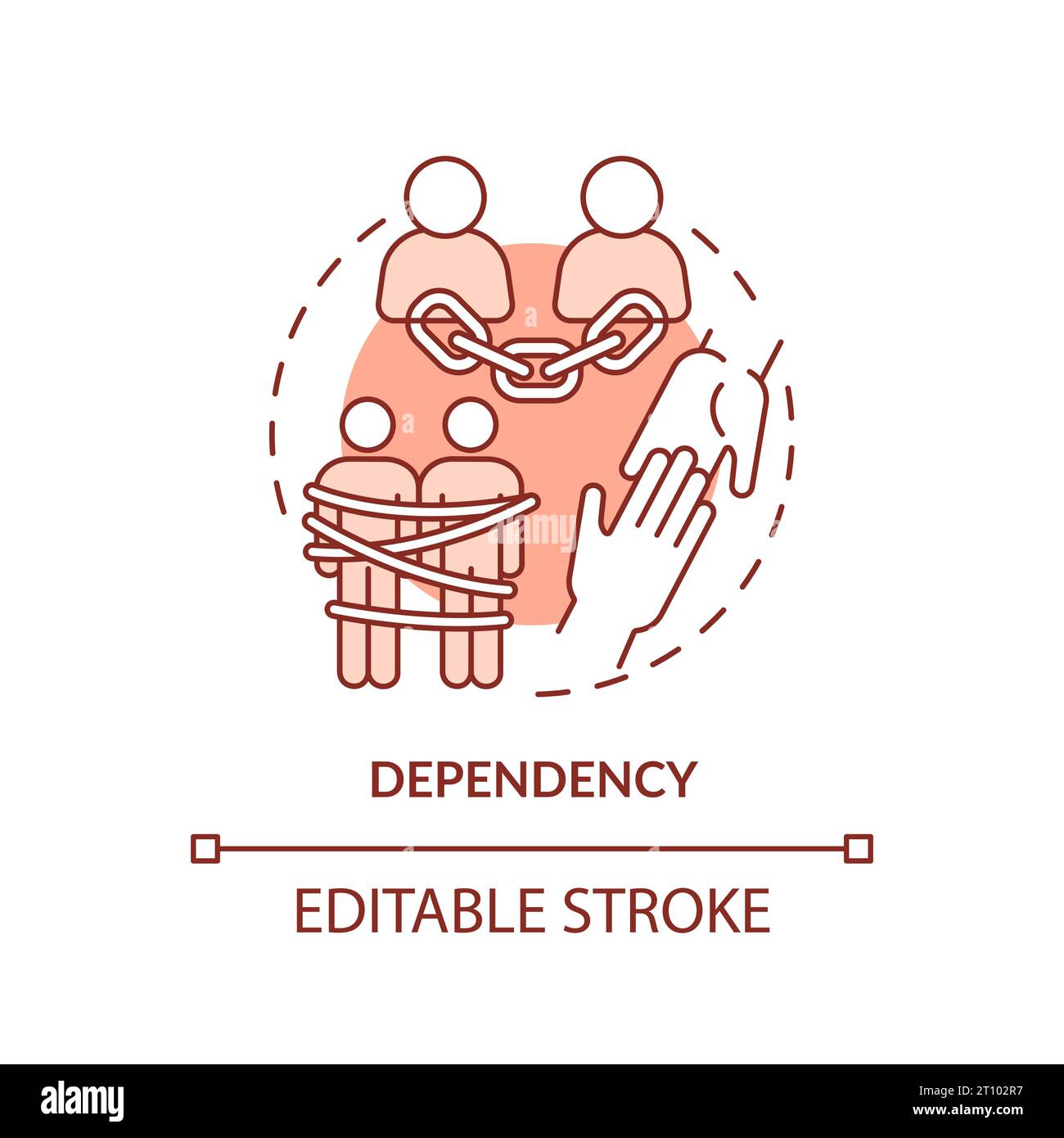 2D red linear icon dependency concept Stock Vector Image & Art - Alamy