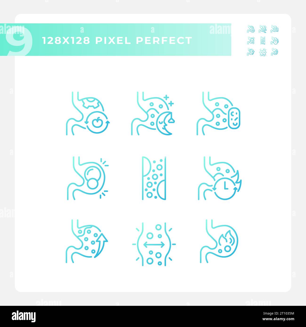 2D gradient metabolic health icons pack Stock Vector Image & Art - Alamy