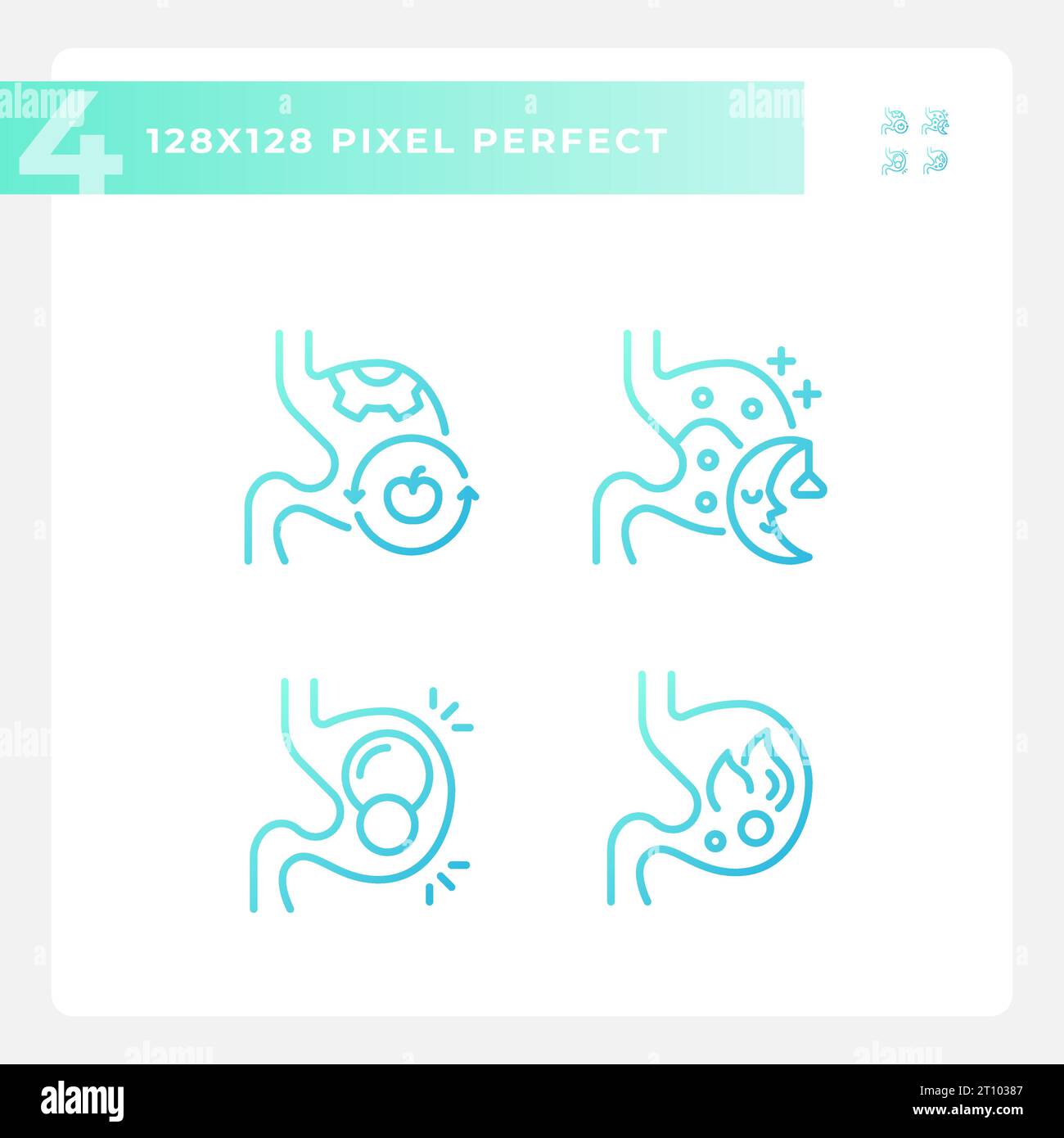 2D pixel perfect gradient metabolic health icons Stock Vector Image & Art - Alamy