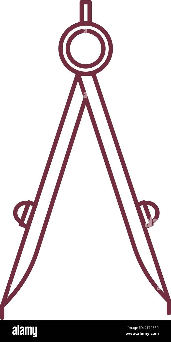 Drawing compass line architect icon vector tool Stock Vector Image ...