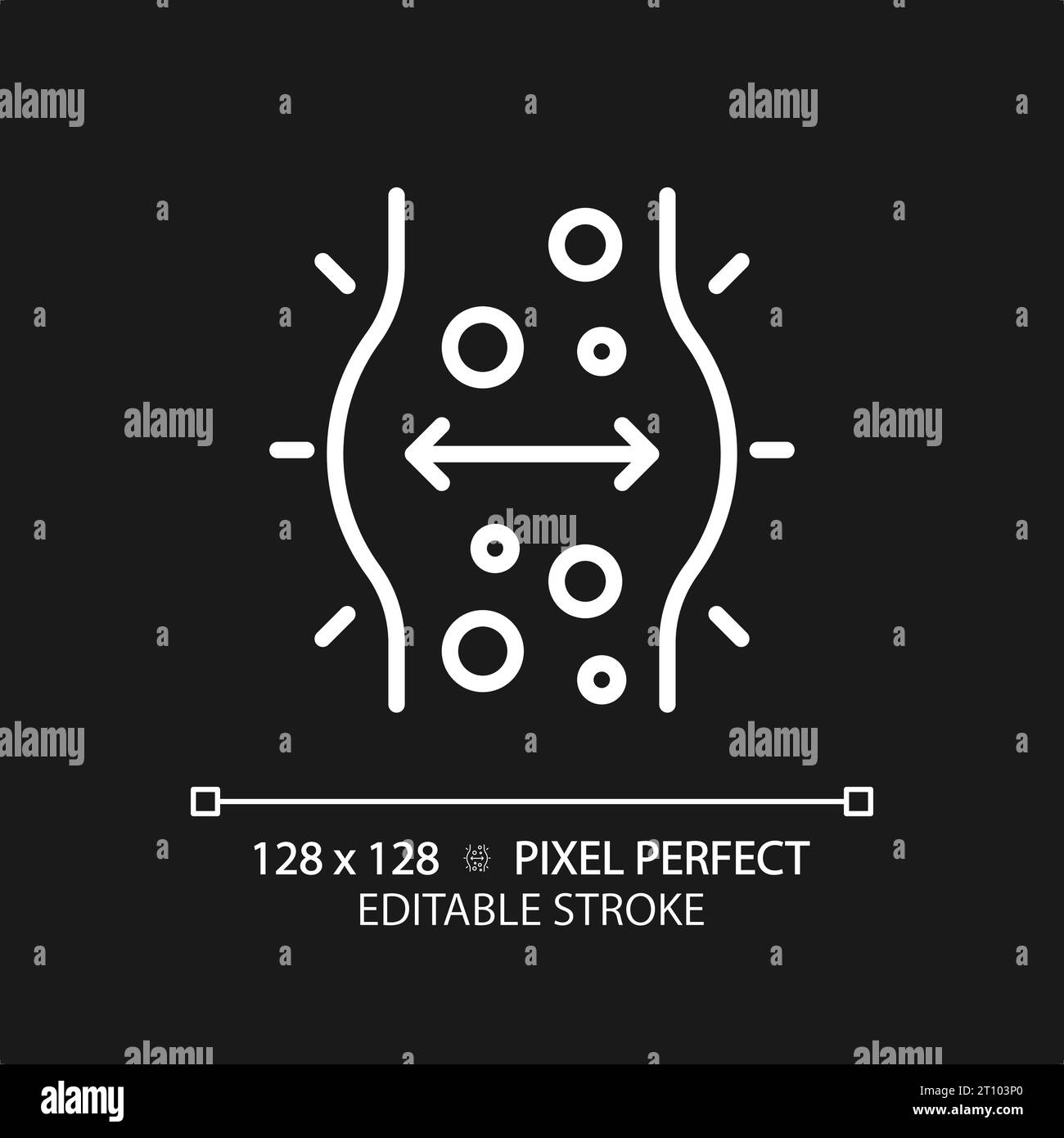 2D customizable thin line white metabolic imbalance icon Stock Vector Image & Art - Alamy