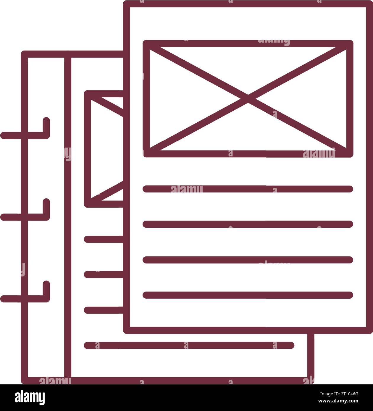 Binder ring notebook with tear-off page icon Stock Vector Image & Art ...