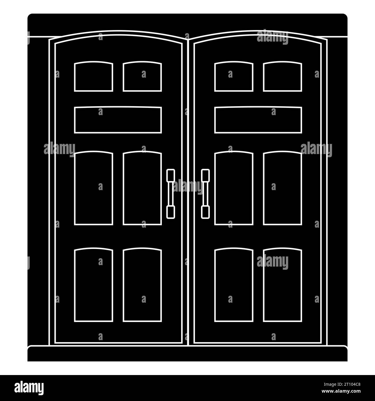 Double Door Clipart Double Doors Stock Vector Illustration And Royalty