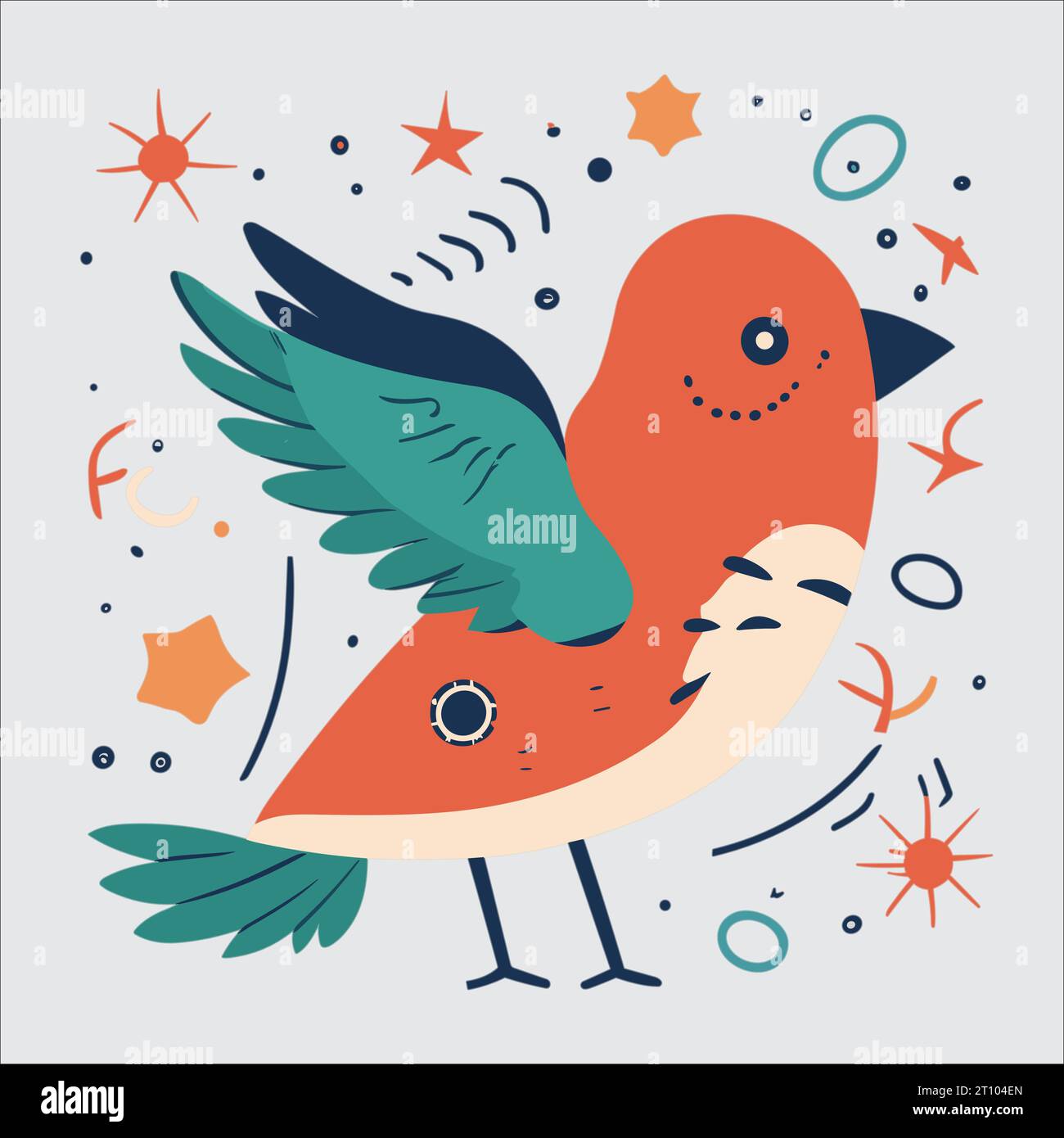 This vector art shows beautiful animations of bird movements in vector ...