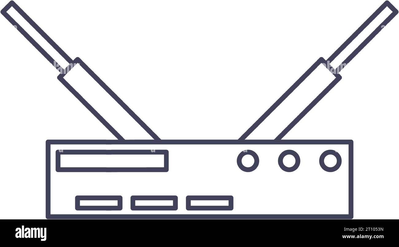 Wifi router icon flat vector wireless modem Stock Vector Image & Art ...