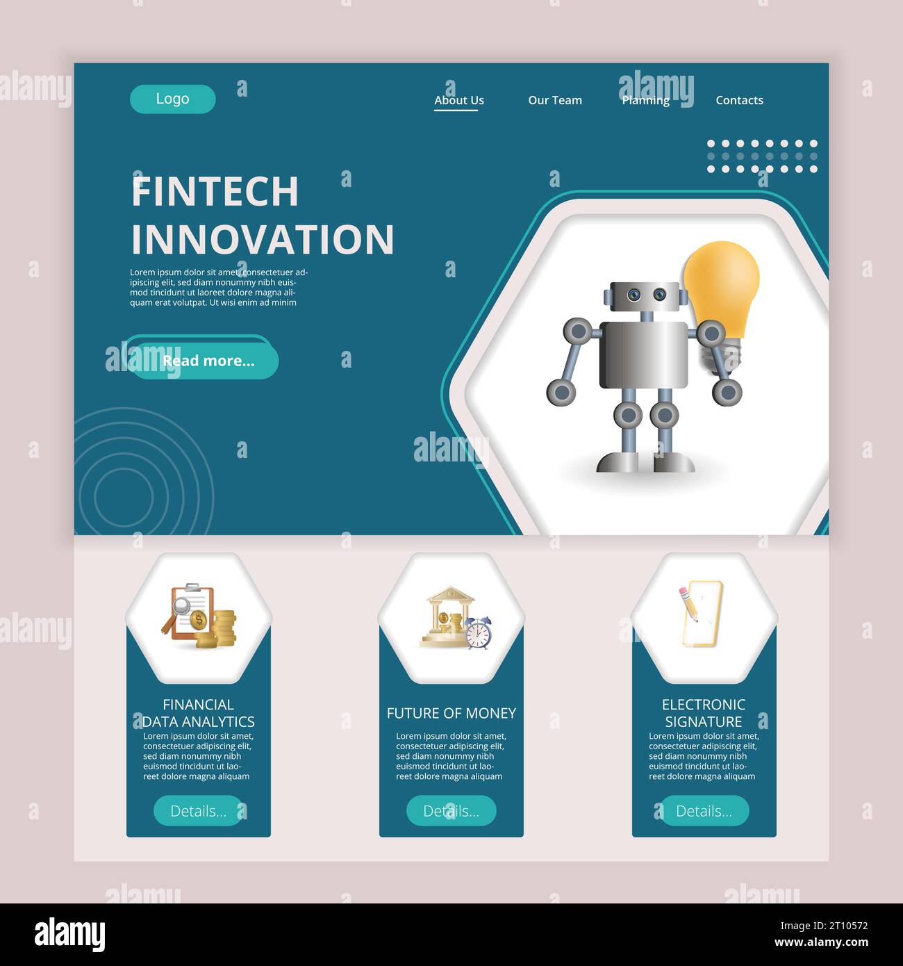 Fintech development Stock Vector Images - Alamy