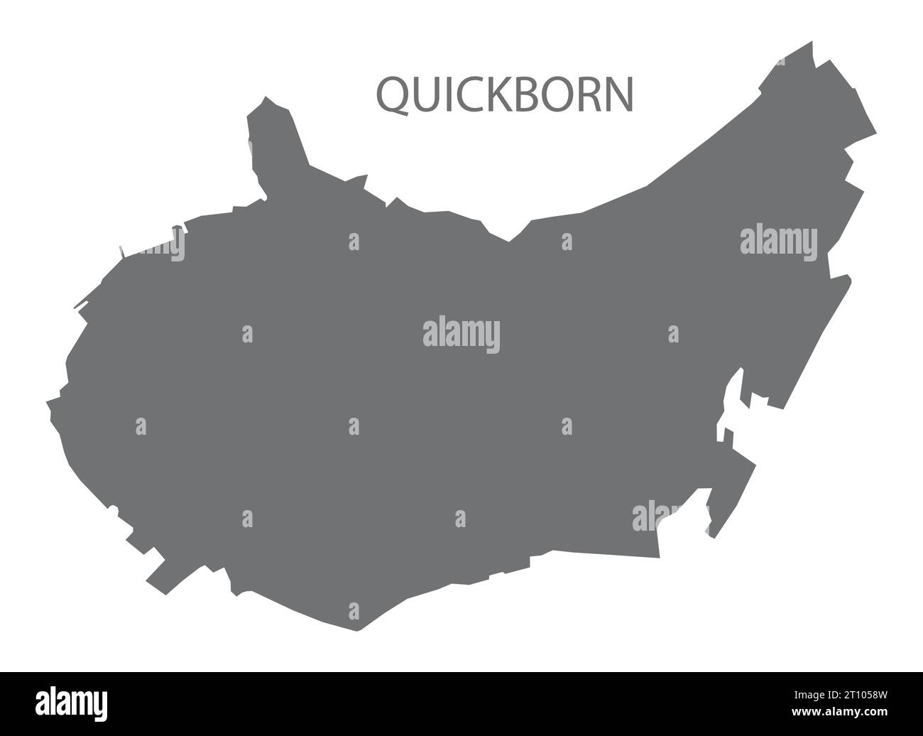 Quickborn German city map grey illustration silhouette shape Stock ...