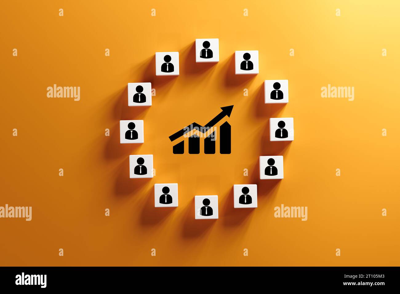 Increased productivity in teamwork. Performance improvement, brainstorm ...