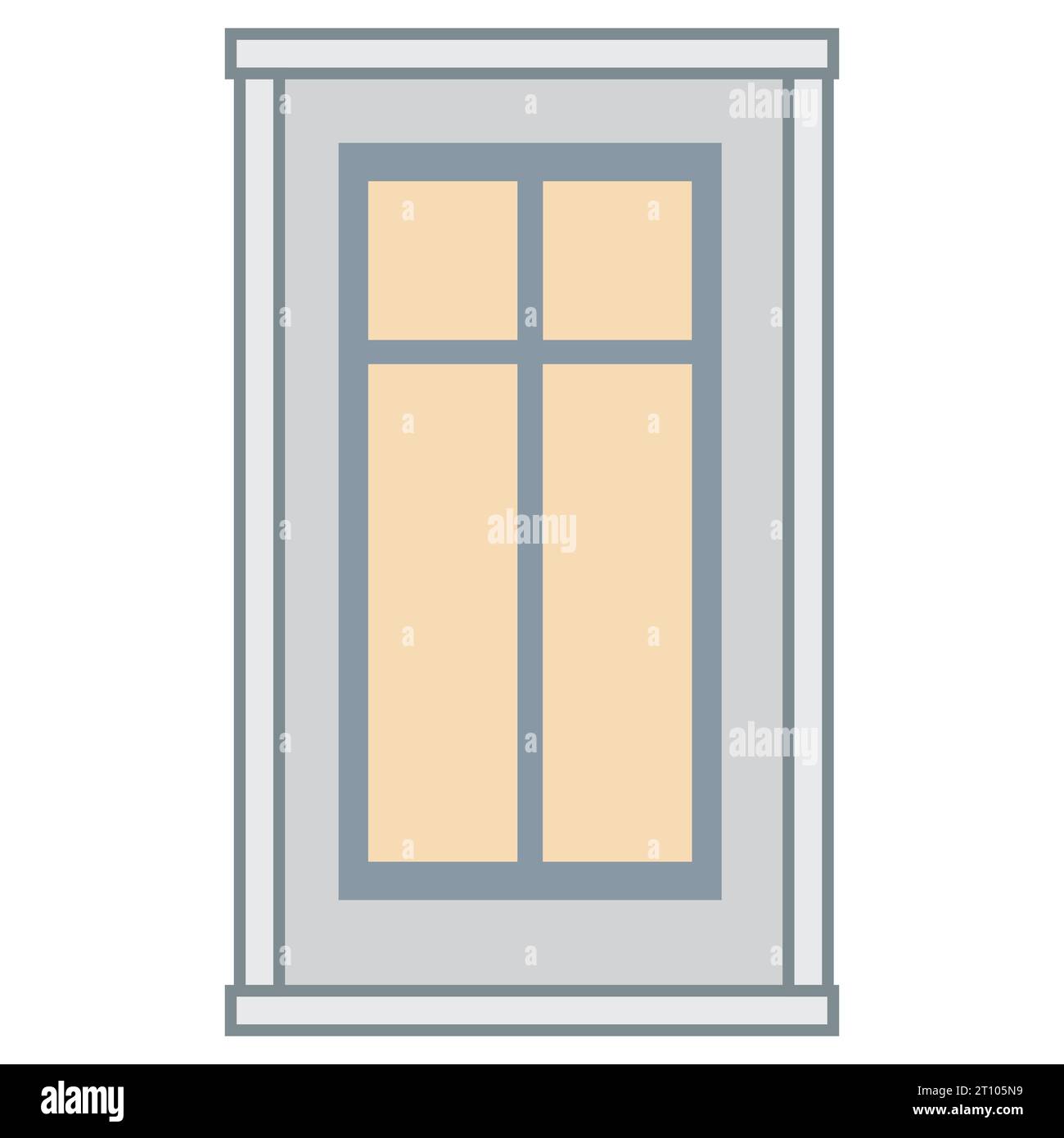 Rectangular colored window for home isolated on white background ...