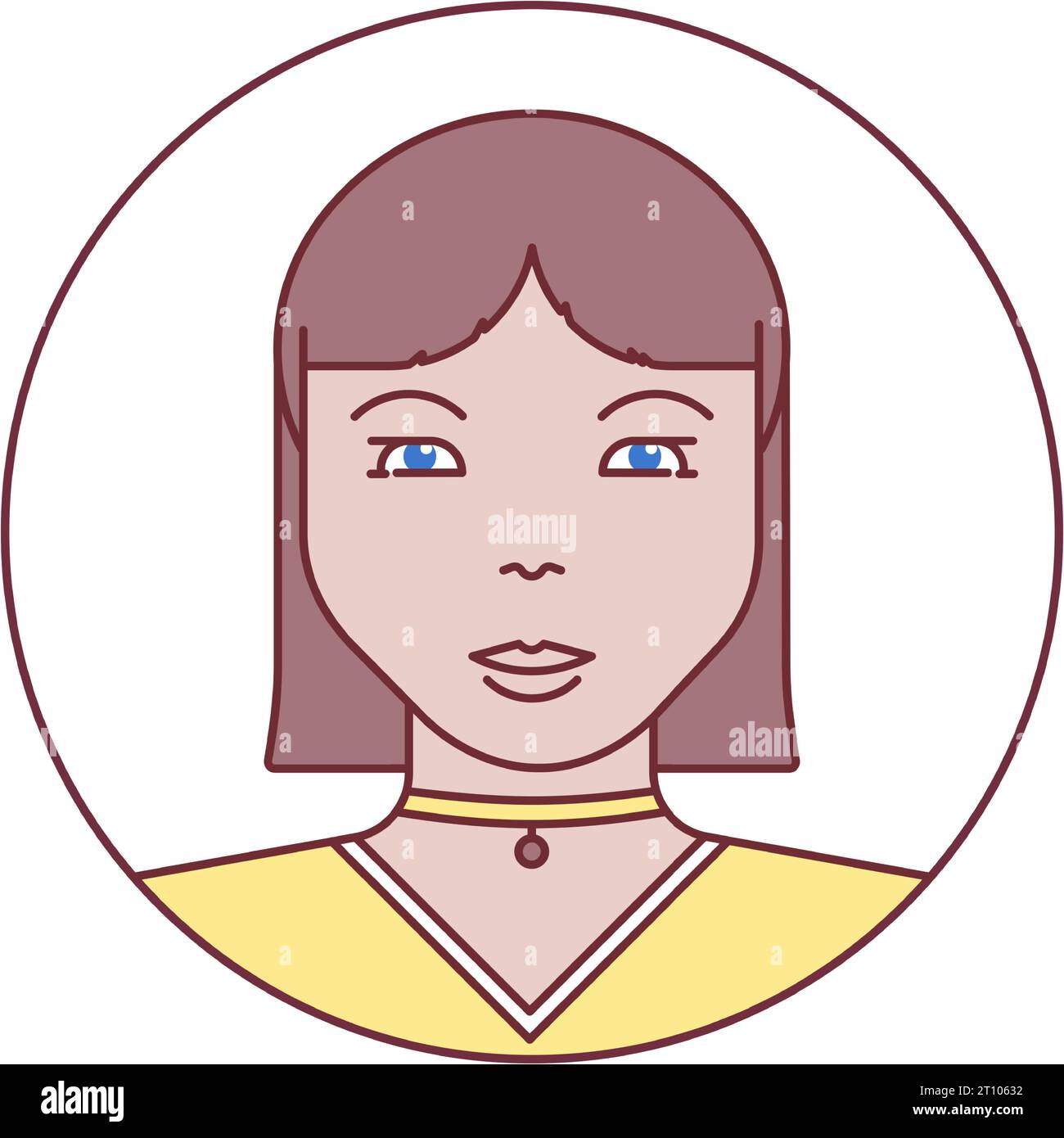 Woman avatar profile icon vector person head Stock Vector Image & Art ...