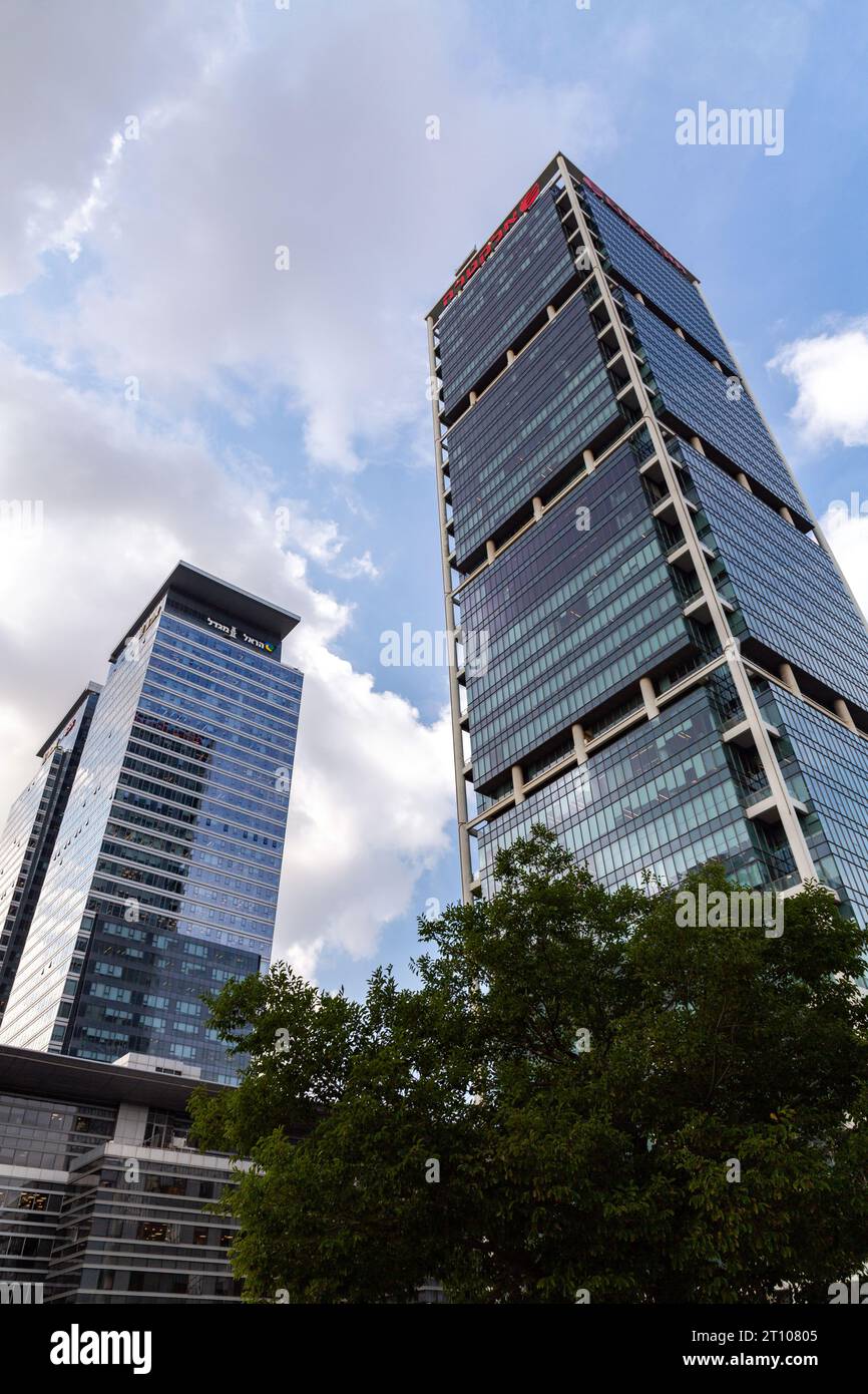 Tel Aviv, Israel - October 4, 2023: The Electra Tower is an office sky ...