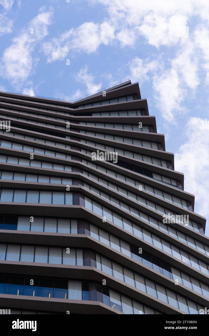 Tel Aviv, Israel - October 4, 2023: Totzeret HaAretz Towers, stylized ...