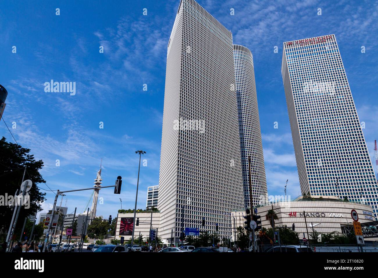 Tel Aviv, Israel - October 4, 2023 - Azrieli Center is a complex of ...