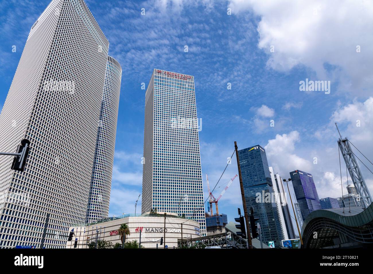 Tel Aviv, Israel - October 4, 2023 - Azrieli Center is a complex of ...