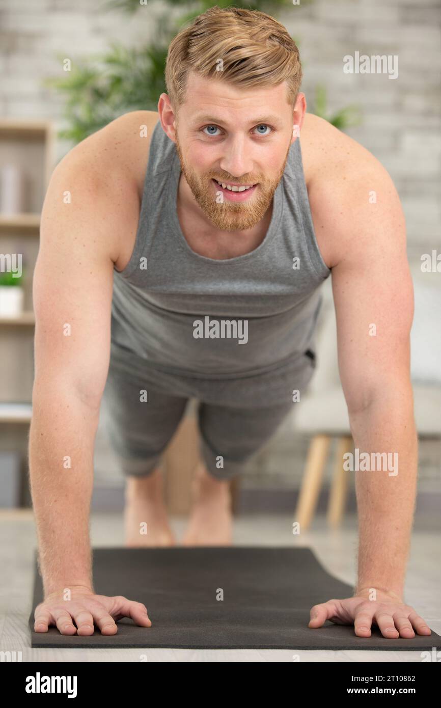 Motivated handsome active fit man hi-res stock photography and images ...