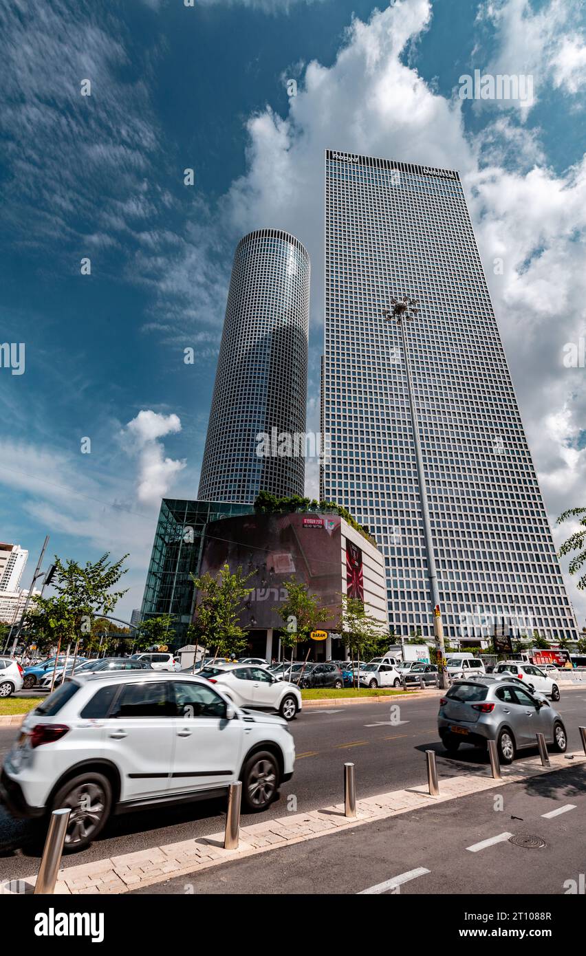 Tel Aviv, Israel - October 4, 2023 - Azrieli Center is a complex of ...