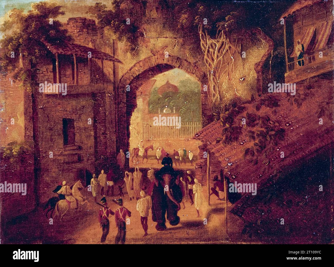 East Gateway, Patna (West Bengal, India), painting in oil on canvas by ...