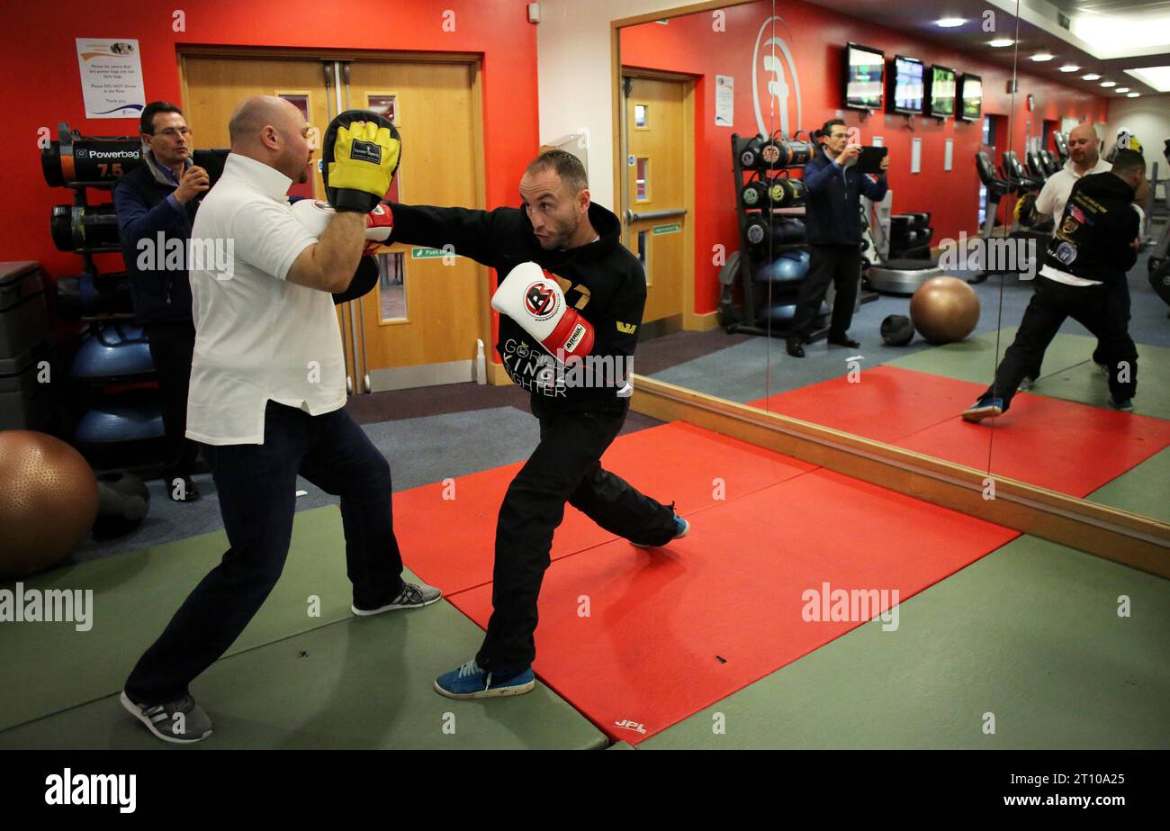 Boxer Ben Jones in the K2 Gym promoting his WBO Intercontinental ...