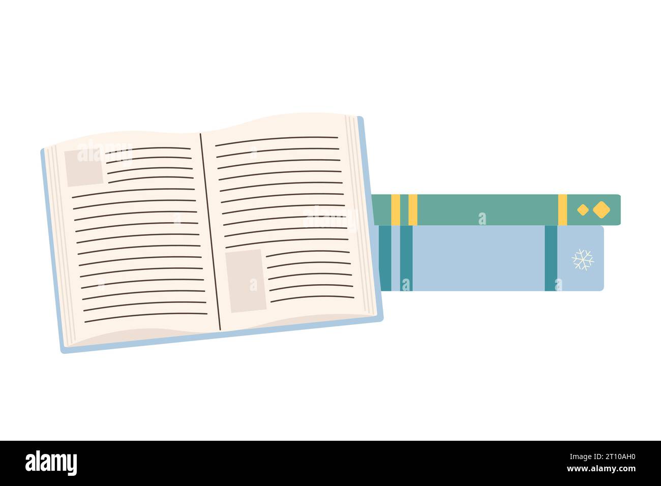 Open and closed book vector illustration on white isolated background ...