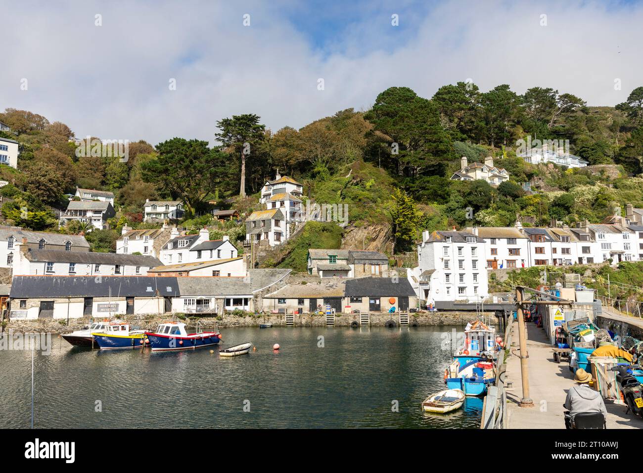 Sept 2023 Polperro fishing village on the Cornwall coast, a picturesque ...