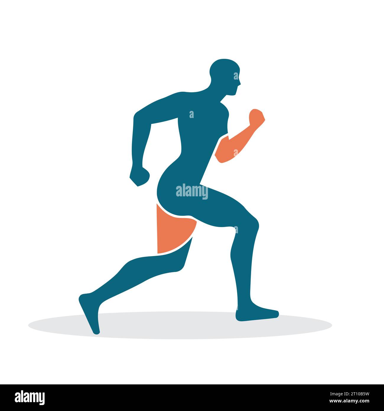 Athlete icon. Running people. Human sport logo design. Vector ...