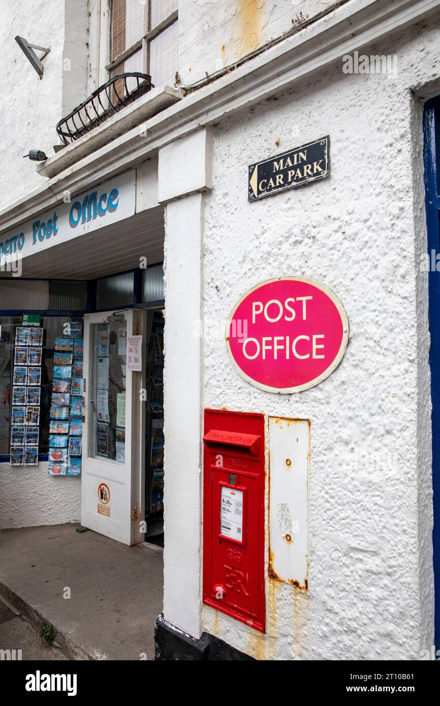 Polperro Cornwall, Royal Mail post office in the village,England,UK ...