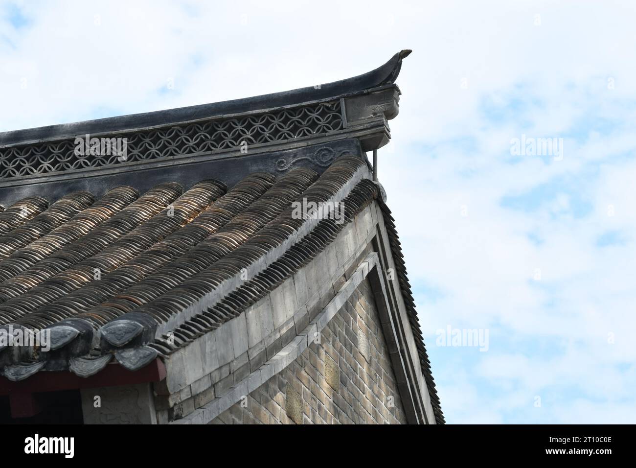 Partial photo of roof in traditional Chinese architectural style Stock ...