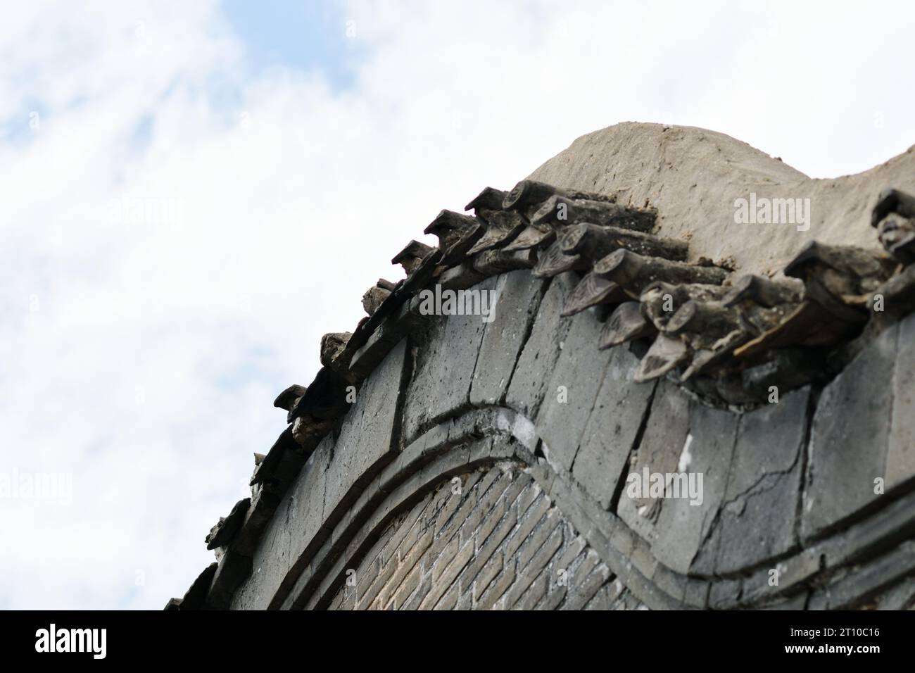 Partial photo of roof in traditional Chinese architectural style Stock ...