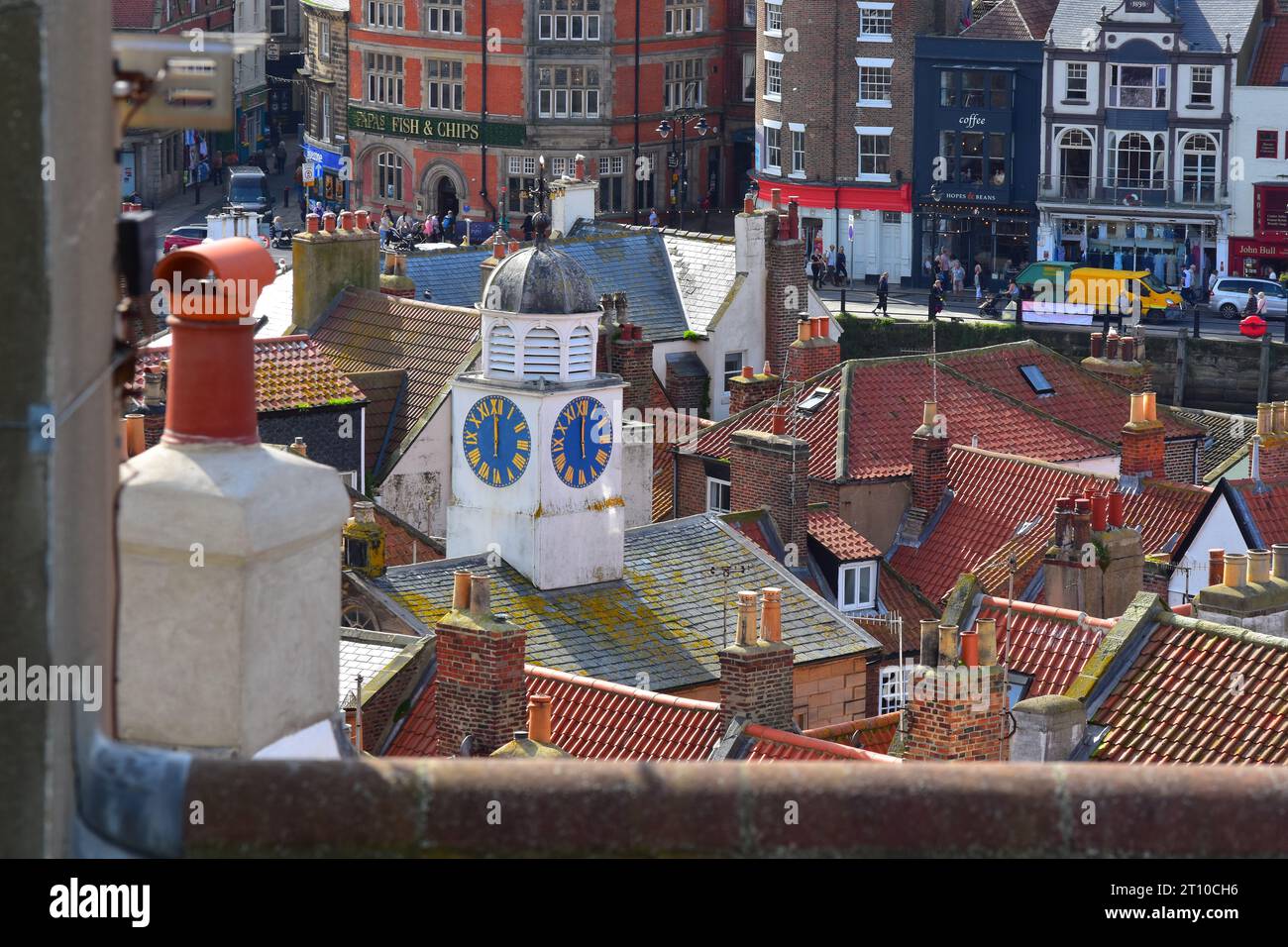 Clock Tower on top of the historic former Town Hall in Market Square ...