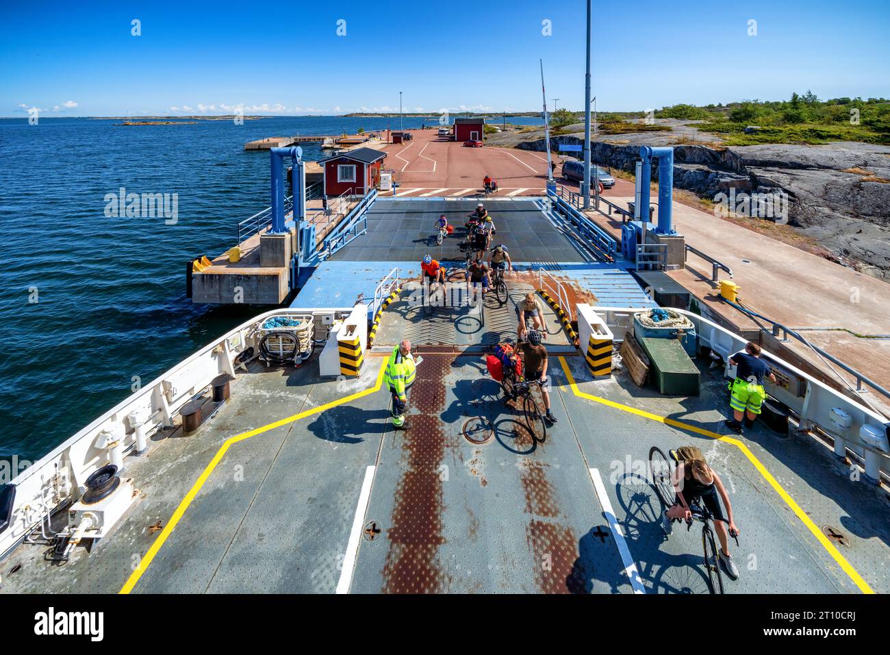Boarding ship at Kökar island, Ahvenanmaa, Finland Stock Photo - Alamy