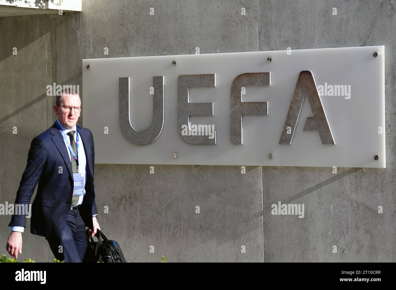 UEFA signage outside ahead of the Euro 2028 and Euro 2032 hosts ...